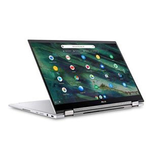 ASUS Chromebook Flip C436 2-in-1 Laptop, 14" Touchscreen FHD 4-Way NanoEdge, Intel Core i3-10110U, 128GB PCIe SSD, Fingerprint, Backlit KB, Wi-Fi 6, Chrome OS, C436FA-DS388T, Magnesium-Alloy, Silver