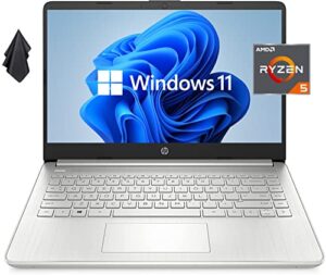 2022 hp pavilion laptop, micro-edge 14-inch full hd display, amd ryzen 5 5500u (beats i7-10610u), 16 gb ram, 512 gb pcie ssd, thin & portable, long battery life, webcam, hdmi, windows 11, sliver