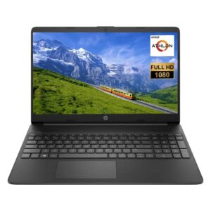 hp 15 laptop, 15.6″ fhd screen, amd athlon gold 3150u processor, 32gb ram, 1tb pcie ssd, webcam, hdmi, sd card reader, wi-fi, windows 11 home, black