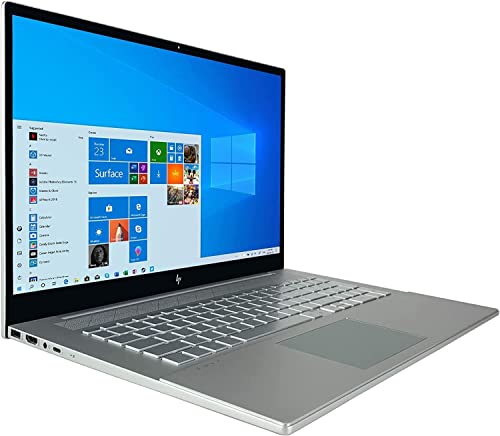 HP Envy 17.3" FHD Touchscreen Business Laptop, Intel Core i7-1165G7, Windows 11 Pro, 64GB RAM, 2TB SSD, NVIDIA GeForce MX450, Backlit Keyboard, Long Battery Life,32GB Durlyfish USB Card