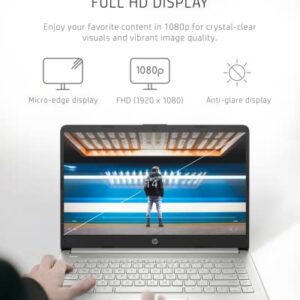 HP 14 Laptop, AMD Ryzen 5 5500U, 8 GB RAM, 256 GB SSD Storage, 14-inch Full HD Display, Windows 11 Home, Thin & Portable, Micro-Edge & Anti-Glare Screen, Long Battery Life (14-fq1025nr) (Renewed)