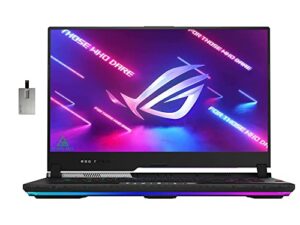 asus 2023 rog strix scar 15 15.6″ 300hz ips type fhd gaming laptop, amd ryzen 9 5900hx, 64gb ram, 2tb pcie ssd, backlit keyboard, geforce rtx 3080, wifi 6, windows 11, gray, 32gb snowbell usb card