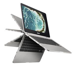 asus chromebook flip c302 2-in-1 laptop- 12.5” full hd touchscreen, intel core m3, 4gb ram, 64gb flash storage, all-metal body, usb type c, corning gorilla glass, chrome os- c302ca-dhm4 silver