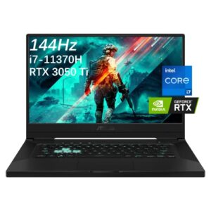 newest asus tuf dash f15 ultra slim 15.6″ gaming laptop, 144hz fhd, intel i7-11370h(up to 4.8ghz), nvidia geforce rtx 3050 ti, 16gb ddr4 ram, 1tb nvme ssd, thunderbolt 4, wifi 6, windows 10