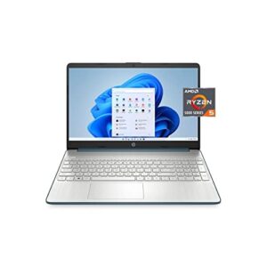 newest hp 15.6″ laptop , fhd, amd r5-5500u, 8gb ram, 256gb ssd, usb type-c and usb type-a , hdmi, built-in microphone/ webcam, windows 11, spruce blue (renewed)