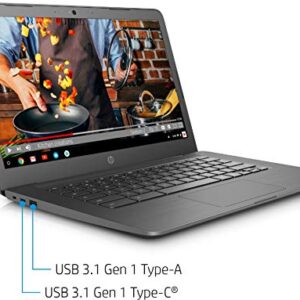 2020 New HP 14" HD Touch-Screen Chromebook Laptop Computer, Intel Celeron N3350 up to 2.4GHz, 4GB Memory, 32GB eMMC Flash Memory, 802.11ac, Bluetooth, USB-C 3.1, No Optical Drive, Chrome OS (Black)