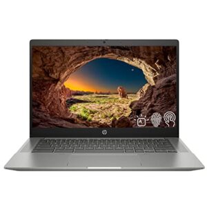 hp newest chromebook laptop, 14″ fhd touchscreen, amd athlon silver 3050c processor, 4gb ram, 64gb emmc storage, webcam, fingerprint reader, wi-fi 6, bluetooth, chrome os, mineral silver