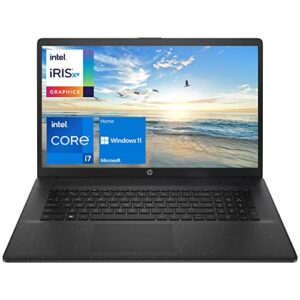 hp 17.3” hd+ screen laptop, intel core i7-1165g7 processor, 64gb ddr4 ram, 1tb pcie ssd, wi-fi, hdmi, webcam, windows 11 home, black