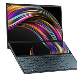 ASUS ZenBook Duo UX481 14” FHD NanoEdge Bezel Touch, Intel Core i7-10510U, 8GB RAM, 512GB PCIe SSD, Innovative ScreenPad Plus, Windows 10 Home, UX481FA-DB71T, Celestial Blue