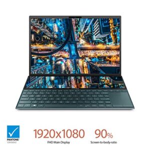 ASUS ZenBook Duo UX481 14” FHD NanoEdge Bezel Touch, Intel Core i7-10510U, 8GB RAM, 512GB PCIe SSD, Innovative ScreenPad Plus, Windows 10 Home, UX481FA-DB71T, Celestial Blue