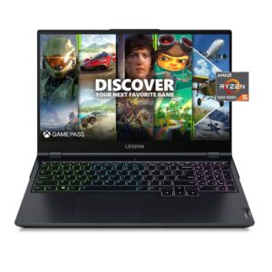 lenovo legion 5 15 gaming laptop, 15.6″ fhd ips display, amd ryzen 5 5600h,nvidia geforce rtx 3050ti, windows 11h, phantom blue, with hdmi cable (32gb ram | 1tb pcie ssd)