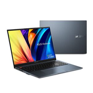 asus vivobook pro 16 laptop, 16” 16:10 display, intel core i7-12650h cpu, nvidia® geforce rtx 3050 ti gpu, 16gb ram, 1tb ssd, windows 11 home, quiet blue, k6602ze-db76