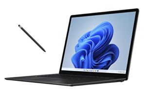 microsoft surface laptop 4, 13.5″ touchsceen, intel i7-1185g7, 4-core up tp 4.20 ghz, intel iris xe graphics, backlit, 16gb ddr4 ram, 512gb pcie ssd, windows 11, matte black, with mtc stylus pen