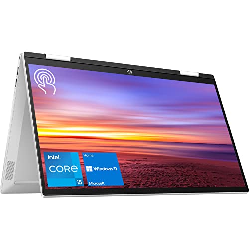 HP Pavilion x360 2-in-1 Laptop, 15.6" FHD IPS Touchscreen, 12th Gen Intel Core i5-1235U, 16GB RAM, 2TB PCIe SSD, Webcam, Backlit Keyboard, FP Reader, Wi-Fi 6, Windows 11 Home, Silver