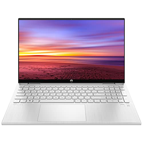 HP Pavilion x360 2-in-1 Laptop, 15.6" FHD IPS Touchscreen, 12th Gen Intel Core i5-1235U, 16GB RAM, 2TB PCIe SSD, Webcam, Backlit Keyboard, FP Reader, Wi-Fi 6, Windows 11 Home, Silver