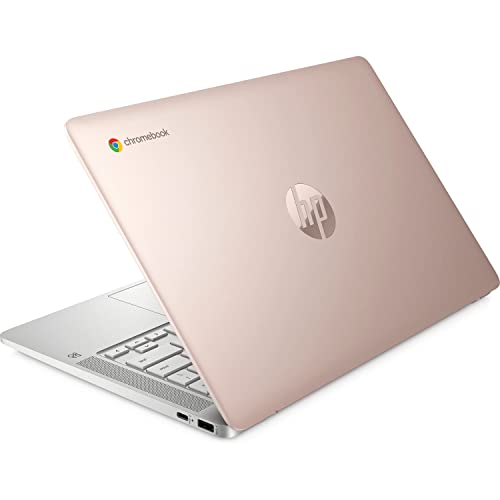 HP Chromebook 14A-NA0018DS 14" HD Touchscreen Intel Celeron N4020, 4GB LPDDR4 RAM, 128GB eMMC, Chrome OS, Pale Rose (Renewed)