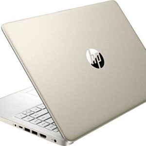 HP 2022 Newest Stream 14" HD Laptop, Intel Celeron N4020(up to 2.8GHz), 8GB RAM, 128GB Space(64GB eMMC+64GB Card), 1-Year Office 365, WiFi, HDMI, USB-C, Webcam, Bluetooth, Windows 10S, Gold+JVQ MP