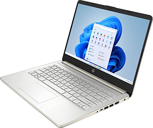 HP 2022 Newest Stream 14" HD Laptop, Intel Celeron N4020(up to 2.8GHz), 8GB RAM, 128GB Space(64GB eMMC+64GB Card), 1-Year Office 365, WiFi, HDMI, USB-C, Webcam, Bluetooth, Windows 10S, Gold+JVQ MP