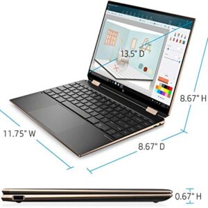 HP 2022 Spectre 13.5" 3K2K OLED Touch 2-in-1 Laptop Intel EVO 11th Core i7-1195G7 Iris Xe Graphics 16GB DDR4 1TB SSD WiFi 6E HDMI Thunderbolt4 Backlit KB Fingerprint Windows 11 Pro w/ Pen and RE USB