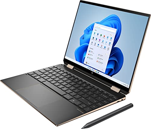 HP 2022 Spectre 13.5" 3K2K OLED Touch 2-in-1 Laptop Intel EVO 11th Core i7-1195G7 Iris Xe Graphics 16GB DDR4 1TB SSD WiFi 6E HDMI Thunderbolt4 Backlit KB Fingerprint Windows 11 Pro w/ Pen and RE USB