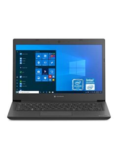 dynabook tecra laptop, intel celeron 5205u, 4 gb ram, 128 gb ssd, 13.3 full hd display, windows 10 pro education, tested durability, thin & lightweight, spill-resistant keyboard (a30-g, 2019)