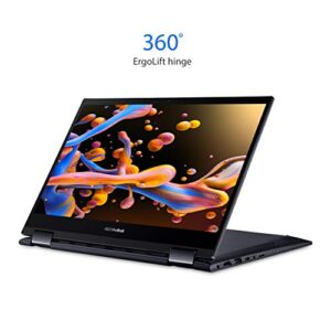 ASUS VivoBook Flip 14 Thin and Light 2-in-1 Laptop, 14” FHD Touch Display, AMD Ryzen 5 5500U, 8GB RAM, 512GB SSD, Stylus, Fingerprint Reader, Windows 10 Home, Bespoke Black, TM420UA-DS52T