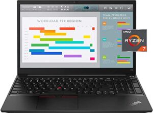 lenovo thinkpad e15 gen 2 business laptop, 15.6″ fhd 1080p ips display, amd ryzen 7 4700u, 40gb ddr4 ram, 1tb pcie ssd, webcam, wifi, bluetooth, win 10 pro