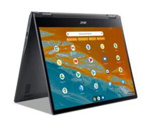 acer chromebook spin 513 convertible laptop | 13.5″ 2256×1504 gorilla glass touch | mediatek kompanio 1380 octa-core cpu | 8gb lpddr4x | 128gb emmc | wifi 6 | backlit kb | chrome os | cp513-2h-k62y