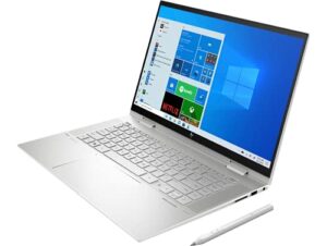 hp envy 15t x360 laptop i7-1165g7 11th gen, 16 gb ram, 1 tb ssd, 15.6″ fhd touch, nvidia mx450 2gb, tilt pen, b&o speakers, usb c, hdmi, win 11 pro, silver, 64 gb tech warehouse flash drive