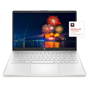 HP 14 Laptop, Qualcomm Snapdragon 7c Processor, 8 GB RAM, 128 GB eMMC, 14-inch Full HD Touchscreen, Windows 11 Home, Thin & Portable, Long Battery Life, Wi-Fi 5 & Bluetooth 5 Combo (14-ed0010nr, 2021)