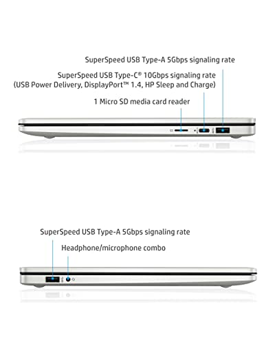 HP 14 Laptop, Qualcomm Snapdragon 7c Processor, 8 GB RAM, 128 GB eMMC, 14-inch Full HD Touchscreen, Windows 11 Home, Thin & Portable, Long Battery Life, Wi-Fi 5 & Bluetooth 5 Combo (14-ed0010nr, 2021)