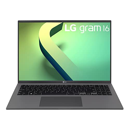 LG gram (2022) 16Z90Q Ultra Lightweight Laptop, 16" (2560 x 1600) IPS Display, Intel Evo 12th Gen i7 1260P Processor, 16GB LPDDR5, 1TB NVMe SSD, FHD Webcam, WiFi 6E, Thunderbolt 4, Windows 11, Gray