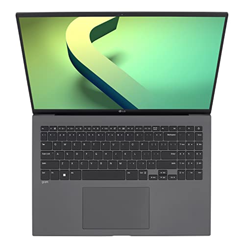 LG gram (2022) 16Z90Q Ultra Lightweight Laptop, 16" (2560 x 1600) IPS Display, Intel Evo 12th Gen i7 1260P Processor, 16GB LPDDR5, 1TB NVMe SSD, FHD Webcam, WiFi 6E, Thunderbolt 4, Windows 11, Gray