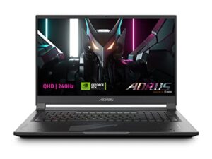 gigabyte aorus 17x: 17.3″ thin bezel qhd 2560×1440 240hz display, nvidia geforce rtx 4080 laptop gpu 12gb gddr6, intel core i9-13900hx,16gb ddr5 ram, 1tb ssd, win11 pro (aorus 17x axf-b4us694sp)