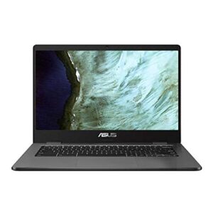 asus intel celeron n3350 4gb memory 32gb emmc 14-inch chromebook (slate gray)