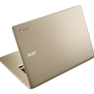 Acer Chromebook 14, Aluminum, 14-inch Full HD, Intel Celeron N3160, 4GB LPDDR3, 32GB, Chrome, Gold, CB3-431-C0AK