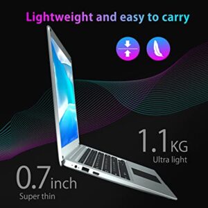 WAKST Laptop Windows 11, 13.3-inch Intel E3950 2.0 GHz Intel HD Graphics 500, 6GB RAM + 128GB SSD, Thin and Light Laptop, WPS Office, USB 3.0, Bluetooth, MHDMI, Grey