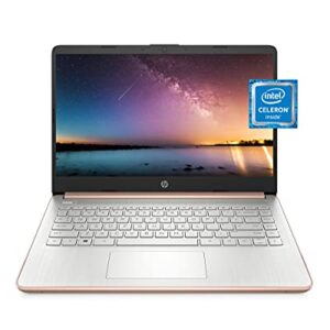 HP 14 Laptop, Intel Celeron N4020, 4 GB RAM, 64 GB Storage, 14-inch Micro-Edge HD Display, Windows 10 Home, Rose Gold (Renewed)