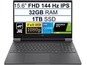 newest hp victus gaming laptop, 15.6″ fhd ips 144hz display, 12th gen intel octa-core i5-12450h(beats i7-11370h), 32gb ram, 1tb pcie ssd, gtx 1650, backlit keyboard, hdmi, usb-c, wifi 6, win11