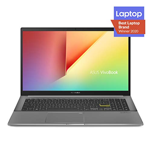 ASUS VivoBook S15 S533 Thin and Light Laptop, 15.6” FHD Display, Intel Core i7-1165G7 CPU, 16GB DDR4 RAM, 512GB PCIe SSD, Fingerprint Reader, Wi-Fi 6, Windows 10 Home, Indie Black, S533EA-DH74