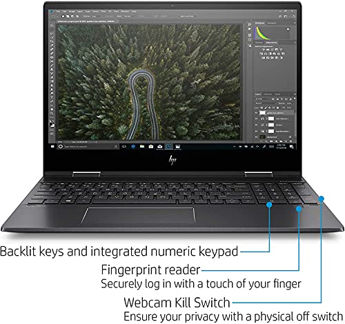 Newest HP Envy x360 2 in 1, 15.6" FHD Touchscreen business laptop, AMD Ryzen 5 5500U 6 cores (up to 4GHz Beat i7-7500U), 16GB RAM, 512GB PCIe SSD, Backlit-KB, FP Reader, Win11H, with 32GB USB Card