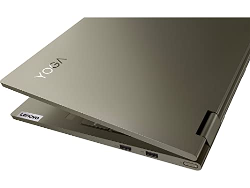 Lenovo 2022 Yoga 7i 2-in-1 360° 15.6" Touch Screen Laptop, Intel Evo Platform Core i7 1165G7, 12GB RAM, 1TB PCIe SSD, Intel Iris Xe Graphics, Backlit Keyboard, Win 11, Dark Moss, 32GB USB Card