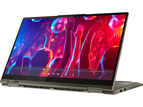 Lenovo 2022 Yoga 7i 2-in-1 360° 15.6" Touch Screen Laptop, Intel Evo Platform Core i7 1165G7, 12GB RAM, 1TB PCIe SSD, Intel Iris Xe Graphics, Backlit Keyboard, Win 11, Dark Moss, 32GB USB Card