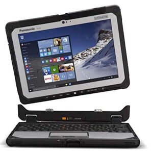 Panasonic Toughbook CF-20, 10.1" Multi Touch, 1920 x 1200, m5-6Y57@1.1GHz, 8GB, 256GB SSD, Wi-Fi, Bluetooth, Dual Pass, Webcam, Rear Camera, Emissive Backlit Keyboard, Win 10 Pro, 4G LTE (Renewed)