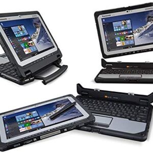 Panasonic Toughbook CF-20, 10.1" Multi Touch, 1920 x 1200, m5-6Y57@1.1GHz, 8GB, 256GB SSD, Wi-Fi, Bluetooth, Dual Pass, Webcam, Rear Camera, Emissive Backlit Keyboard, Win 10 Pro, 4G LTE (Renewed)