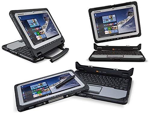 Panasonic Toughbook CF-20, 10.1" Multi Touch, 1920 x 1200, m5-6Y57@1.1GHz, 8GB, 256GB SSD, Wi-Fi, Bluetooth, Dual Pass, Webcam, Rear Camera, Emissive Backlit Keyboard, Win 10 Pro, 4G LTE (Renewed)