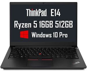 lenovo thinkpad e14 gen 2 14″ fhd ips (16gb ram, 512gb ssd, amd 6-core ryzen 5-4500u(beat i7-1165g7)) business laptop, long battery, anti-glare, type-c (dp and charge), webcam, win 10 / win 11 pro