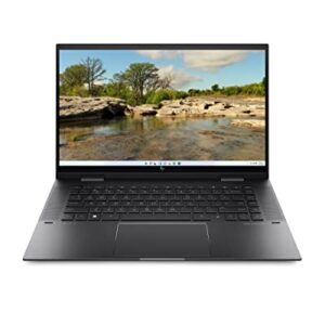 HP ENVY x360 Convertible-Laptop, AMD Ryzen 5 5625U, 8 GB-RAM, 512 GB SSD, 15.6' FHD Touchscreen, Windows 11 Home, HP Fast Charge, Camera-Cover, Mute Button & Fingerprint Reader (15-eu1010nr, 2022)