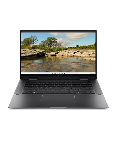 HP ENVY x360 Convertible-Laptop, AMD Ryzen 5 5625U, 8 GB-RAM, 512 GB SSD, 15.6' FHD Touchscreen, Windows 11 Home, HP Fast Charge, Camera-Cover, Mute Button & Fingerprint Reader (15-eu1010nr, 2022)