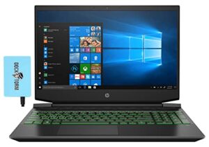 hp pavilion 15z 15.6″ 144hz fhd ips gaming laptop (amd ryzen 5 5600h 6-core, 8gb ram, 500gb hdd, gtx 1650 4gb, green backlit kyb, wifi 6, bt 5.2, rj-45, win 11 pro) w/hub